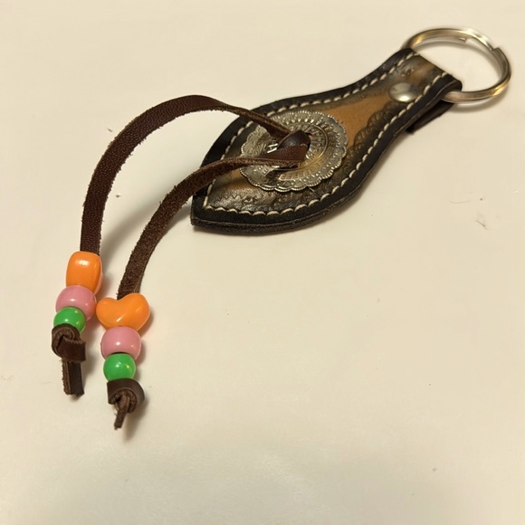 Hand Crafted | Accessories | Vintage Leather Concho Keychain | Poshmark